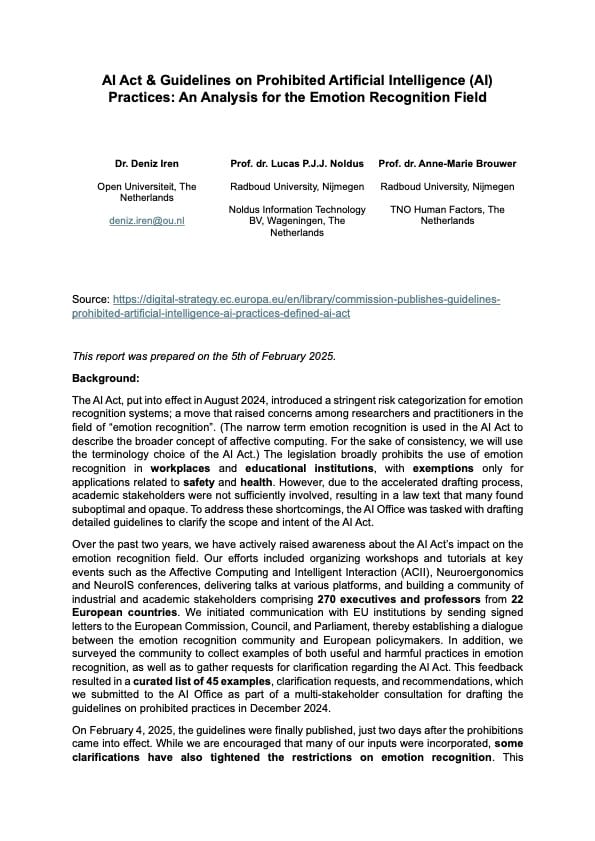 AI Act & Guidelines on Prohibited Artificial Intelligence (AI) Practices: An Analysis for the ...