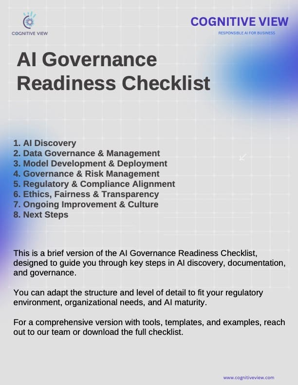 AI Governance Readiness Checklist