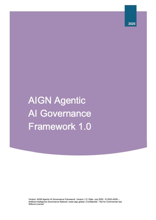 AIGN Agentic AI Governance Framework v1.0