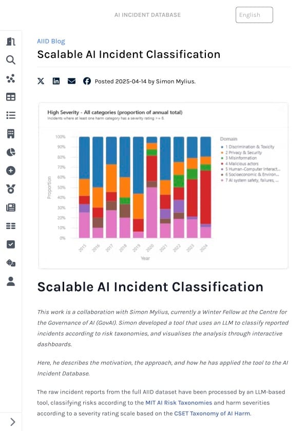 Scalable AI Incident Classification