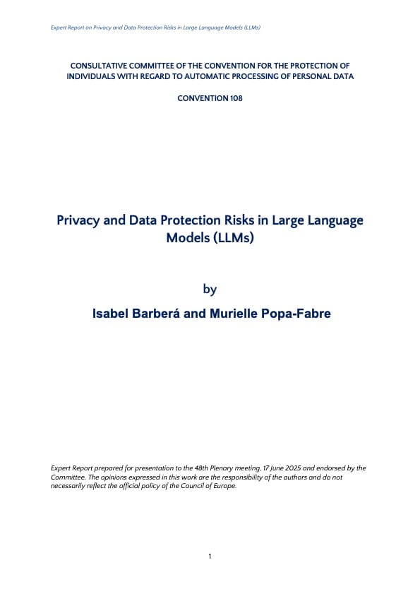 Privacy and Data Protection Risks in Large Language Models (LLMs)